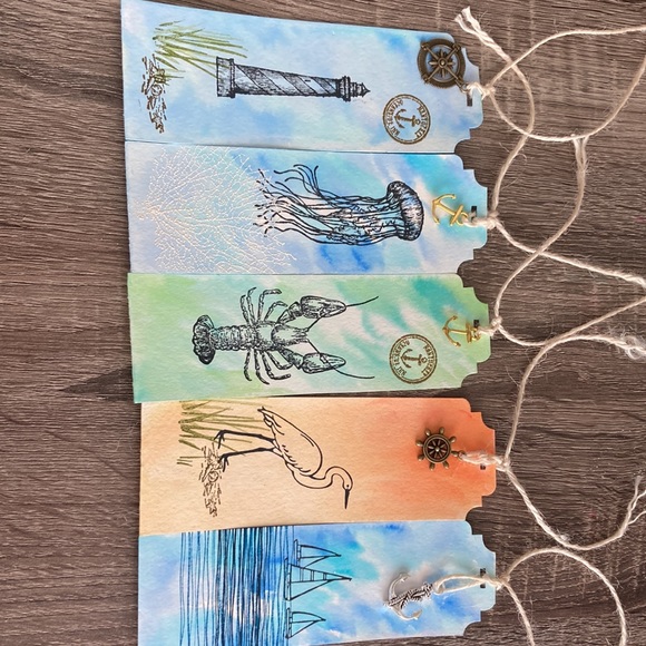 Hand Crafted | Office | 5 Pk Hand Crafted Detailed Nautical Bookmarks ...